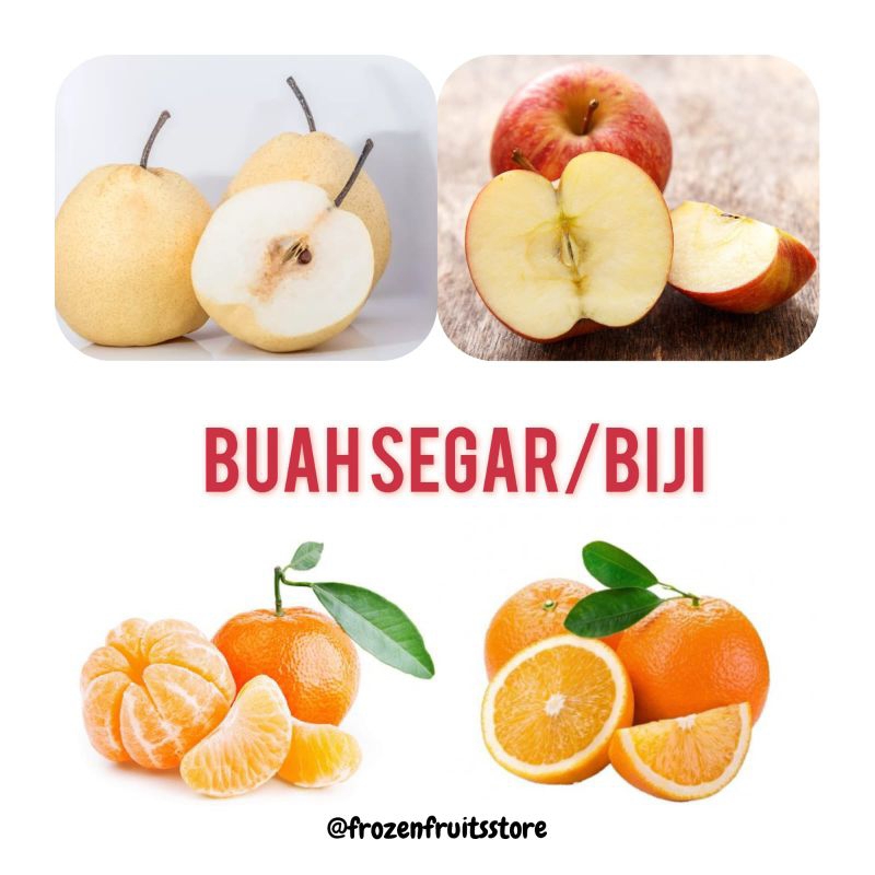 Jual buah apel, pir, jeruk mandarin, belimbing,jambu biji(per buah ...
