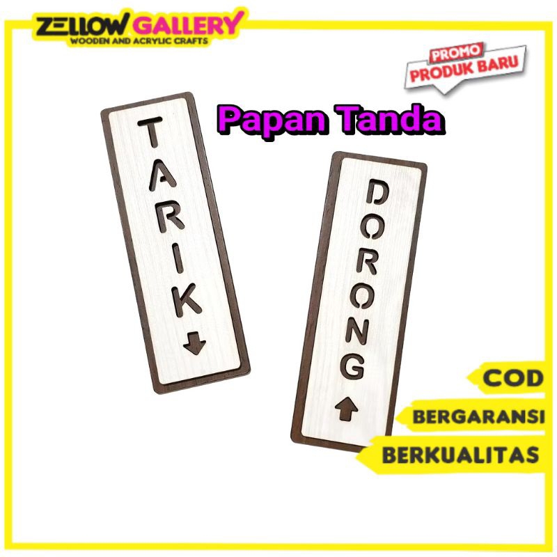 Jual SIGN KAYU VINTAGE - TARIK DORONG KOTAK - Signage Pintu Cafe ...
