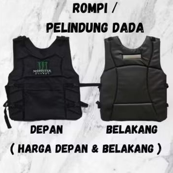 Jual Rompi Racing Team/Alas Dada Tebal Depan Belakang/Rompi pelindung ...