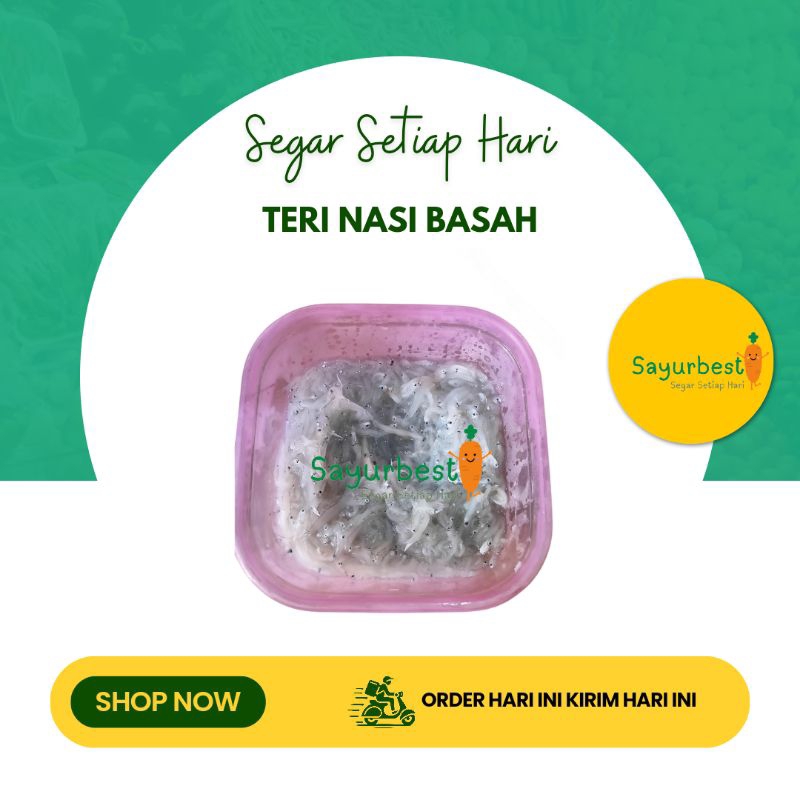 Jual (READY KIRIM INSTANT) Ikan Teri Nasi Basah Frozen Segar Super 200 ...