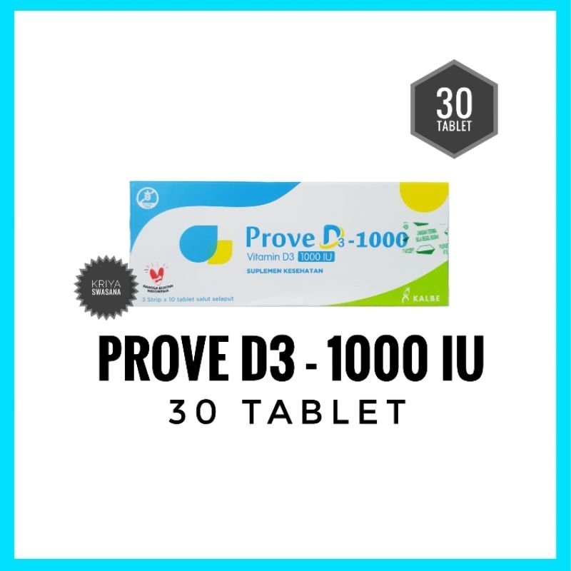 Jual PROVE D3 1000 Iu 1000iu ISI 30 TABLET SUPLEMEN KESEHATAN KALBE ...