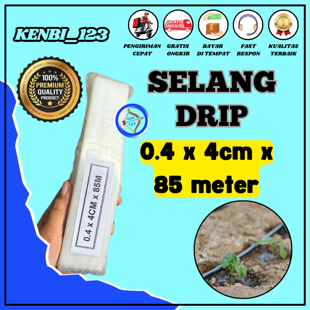Jual Selang Drip 4 mikron 4cm 85 meter - Pipa 3/4 inch Warna putih ...