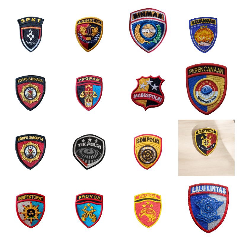Jual Bordir Logo Atribut Bet Lengan Polri Timbul | Shopee Indonesia