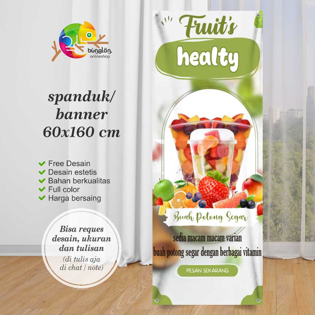 Jual Cetak Spanduk Banner Buah Potong Segar | Shopee Indonesia