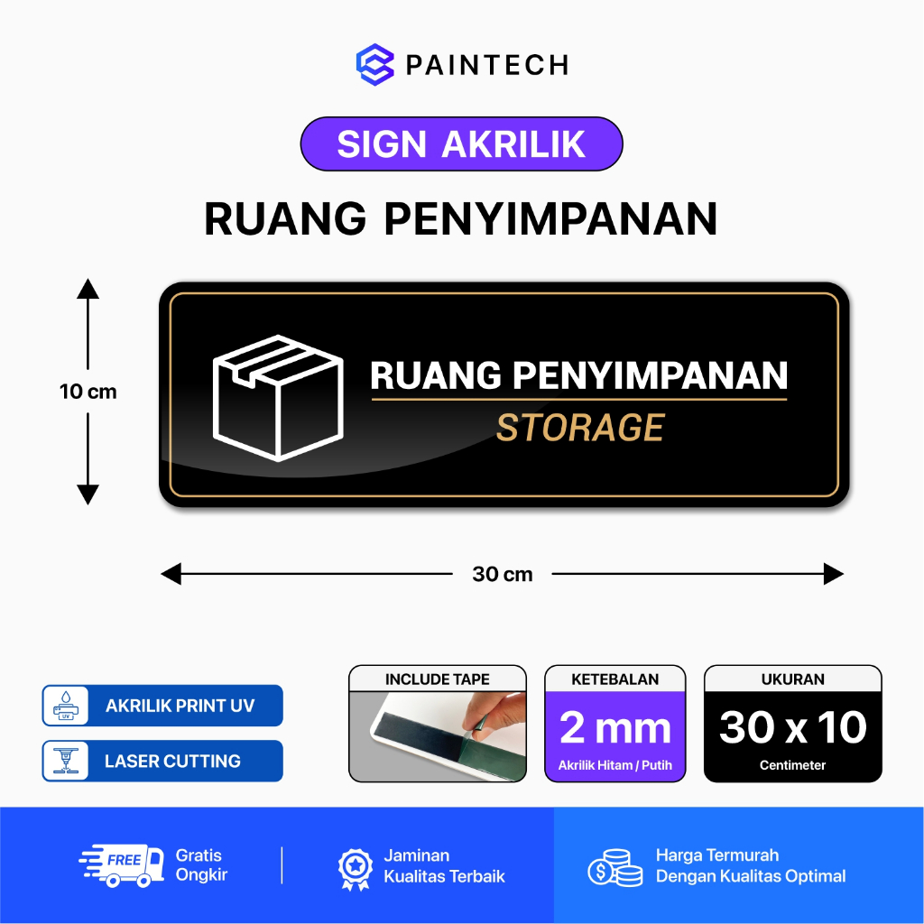 Jual Sign Akrilik Storage Room Tempat Penyimpanan Print UV Signage ...