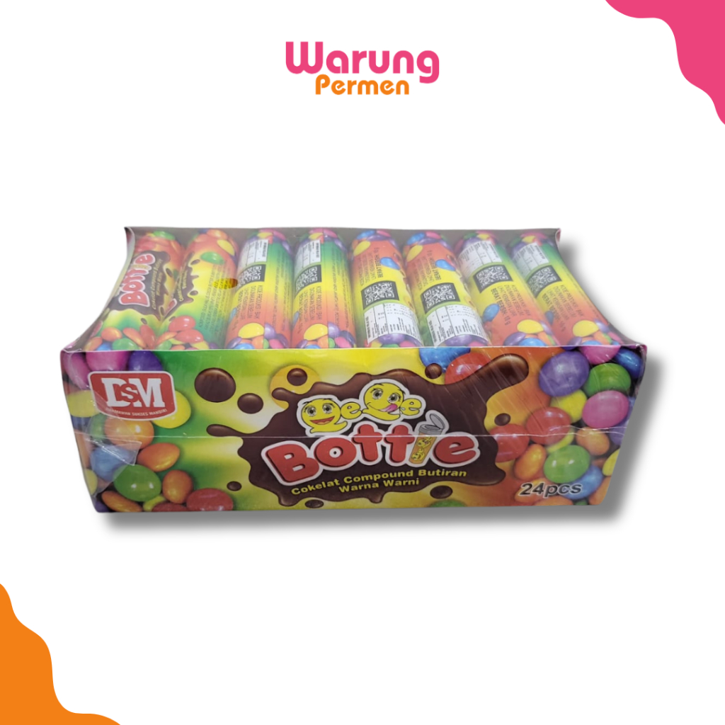 Jual Permen Coklat Warna Warni Jadul Bottle 24 Pcs / Cokelat Compound ...