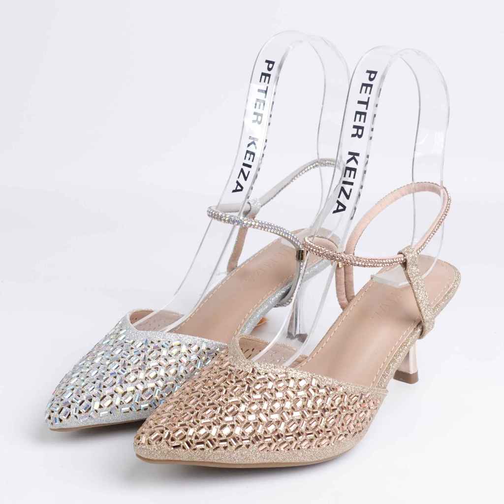 Jual Peter Keiza Sepatu Pesta Wanita Tali Belakang Heels 5 cm LR 05-12 ...