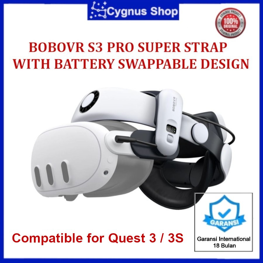Jual BOBOVR S3 Pro Super Strap Head Air Swappable With Battery 10000mAh ...