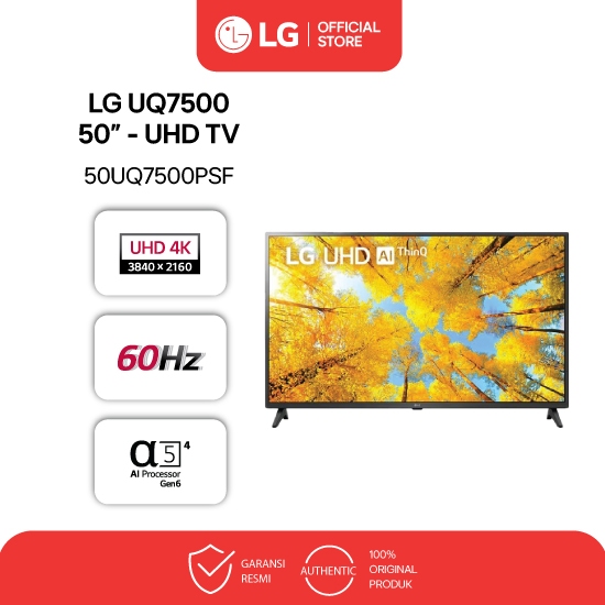 Jual LG Televisi / SMART TV UHD 4K 50" - 60Hz Dengan AI ThinQ HDR10 ...