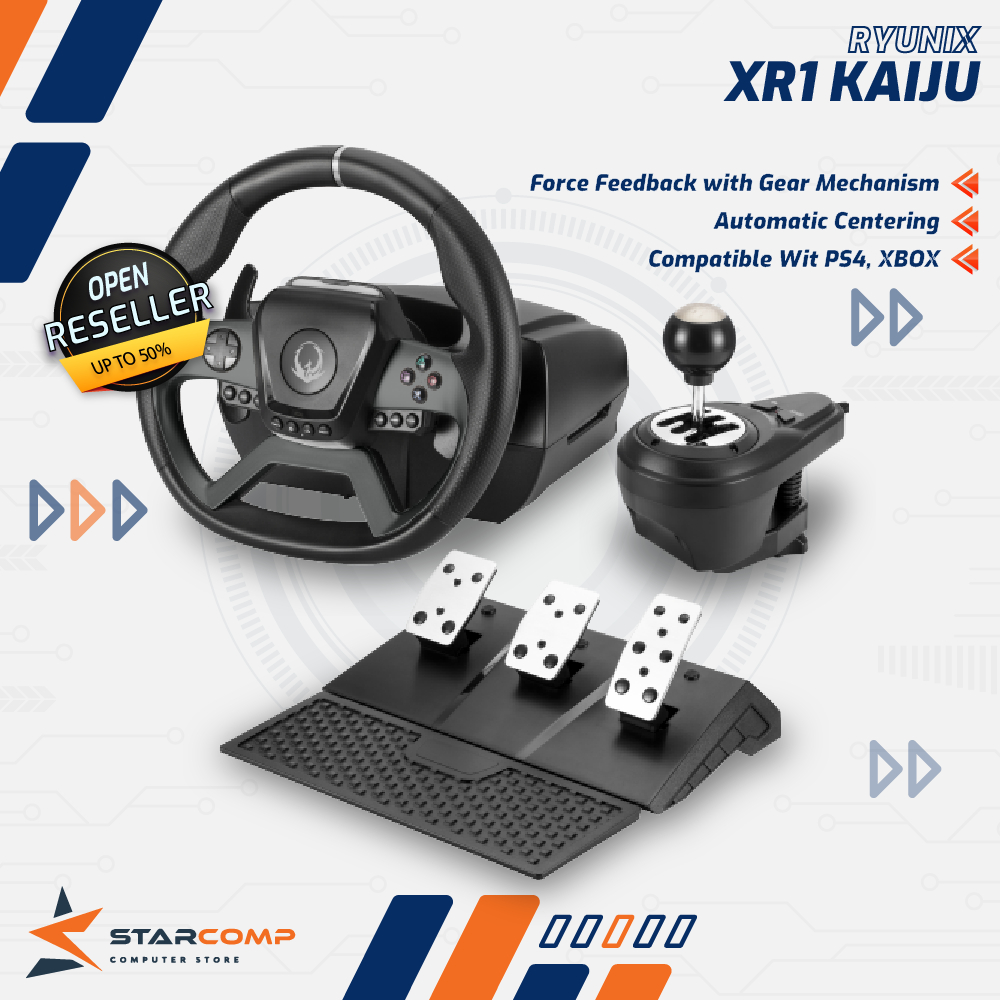 Jual Sades Ryunix Kaiju Force Feedback Racing Wheel XR1 Setir Stir | Shopee Indonesia