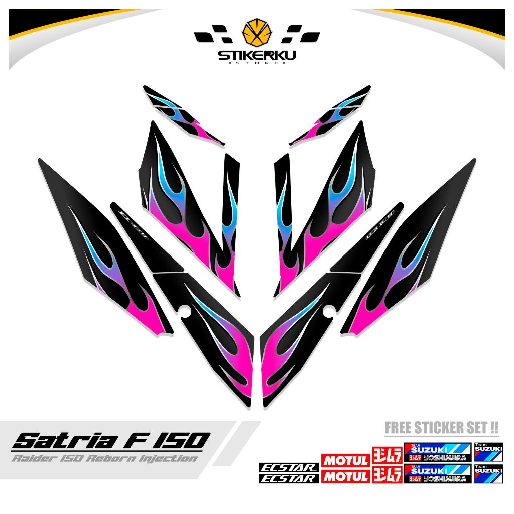 Jual STICKER SATRIA INJEKSI / MTF 23 / STRIPING SATRIA F 150 NEW ...