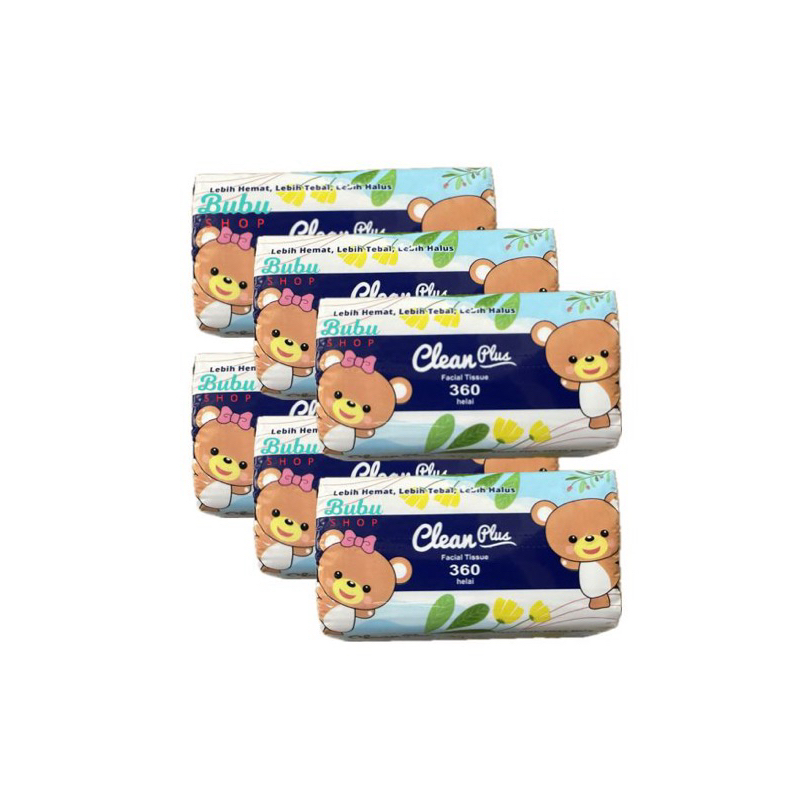 Jual (Paket 6 ) TISSUE CLEAN PLUS 360 helai kemasan baru (6PCS ...