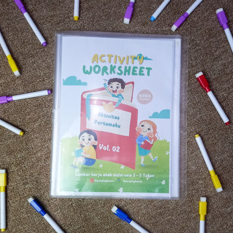 Jual Buku Lembar Kerja Worksheet Vol 02 Edukasi Anak Pra TK / Paud 1 2 ...