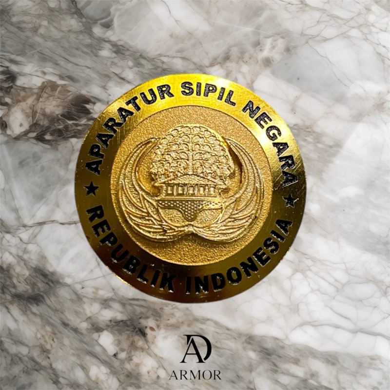 Jual Pin korpri ASN bulat timbul perekat magnet pin aparatur sipil ...