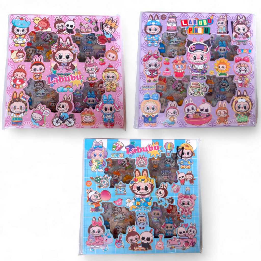 Jual 100 PCS STIKER LABUBU ANTI AIR / STIKER LABUBU BOX ISI 100PCS ...