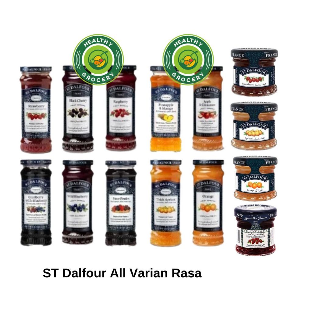 Jual ST Dalfour Jam Fruit Spread 284gr All Varian Rasa / ST Dalfour Jam ...