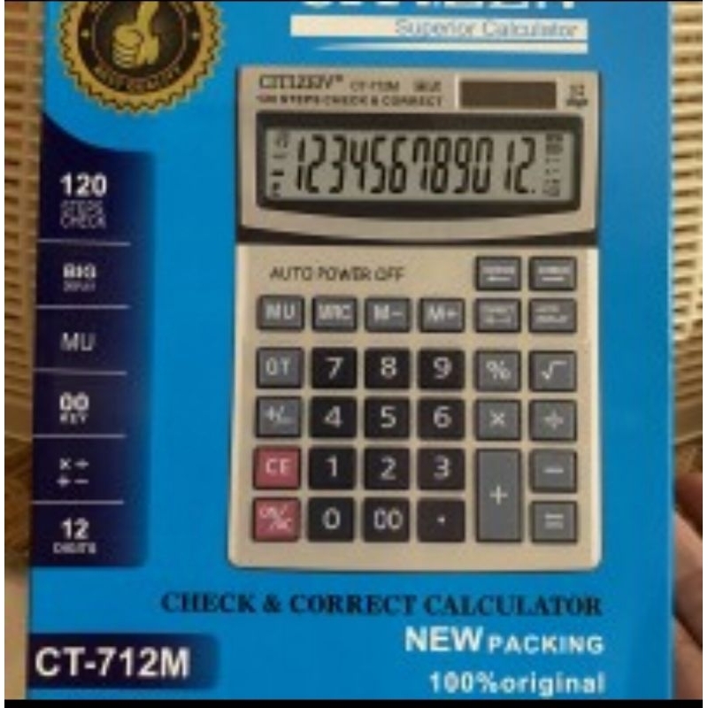 Jual KALKULATOR CITIZEN CT 712 12 DIGIT | Shopee Indonesia