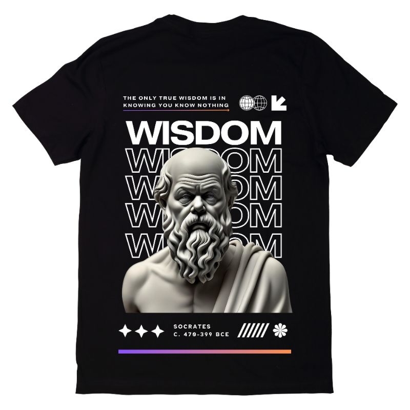 Jual DROPOIN Kaos Hitam Pria Distro Premium Desain Socrates Greek ...