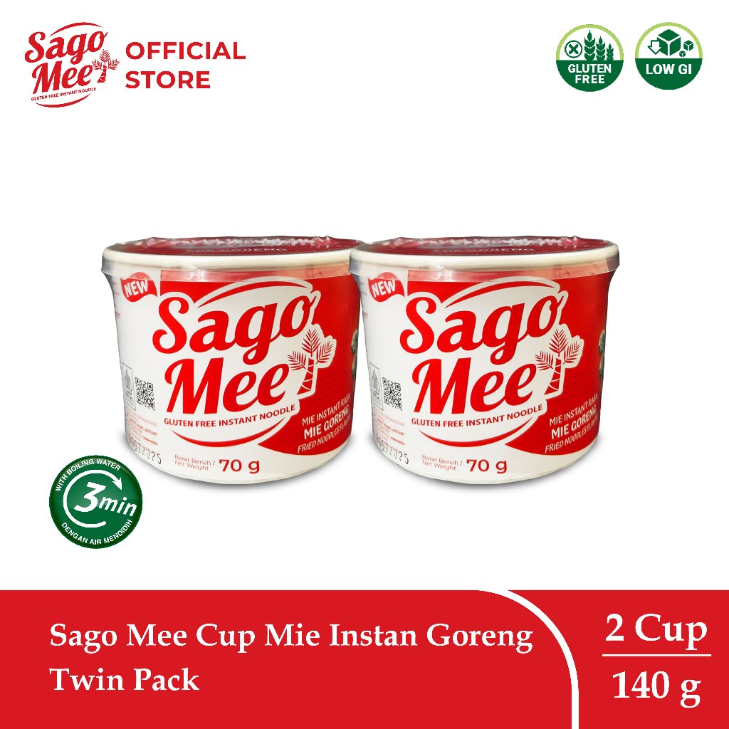 Jual Sago Mee Gluten Free Mie Instan Cup Mie Goreng 70g Twin Pack ...
