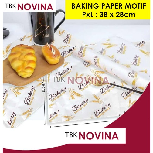 Jual [ 1 lembar ] WAX PAPER 38x28cm / Baking Paper Motif / Kertas Kebab ...