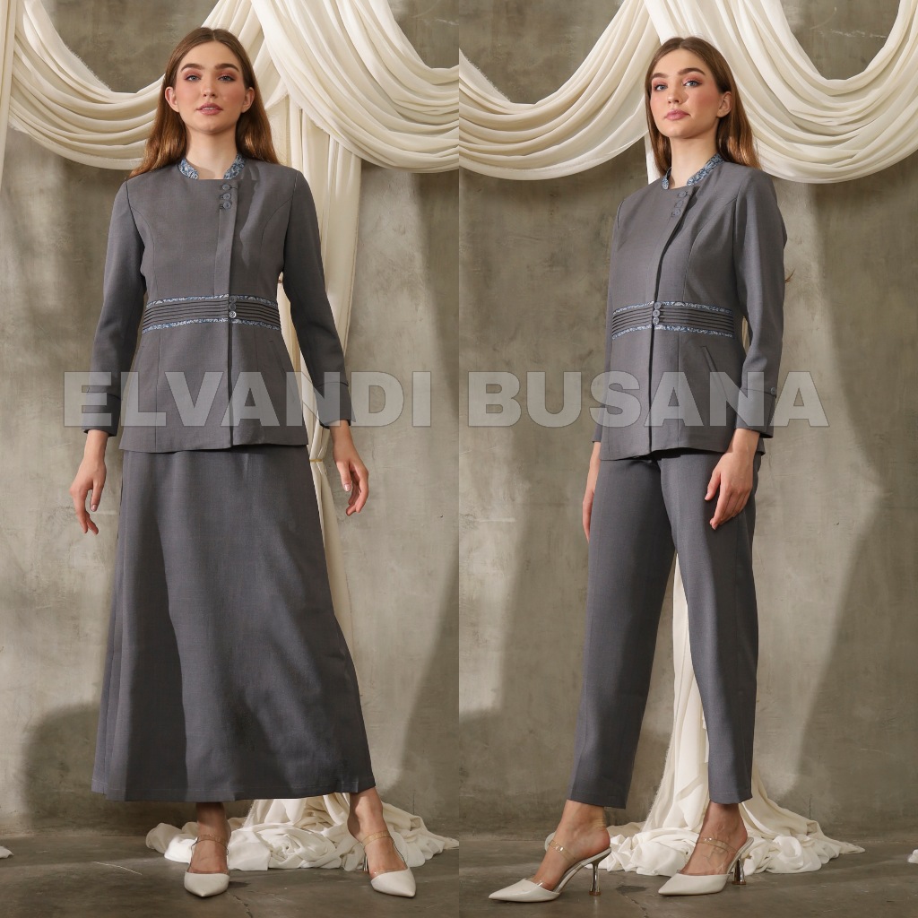 Jual Blazer Wanita Baju Kerja Kantor Seragam Dinas PDH PNS Pemda Guru ASN Wanita Batik kode 7007 ...