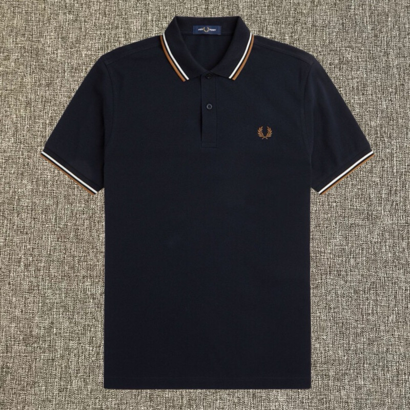 Jual Fred Perry Snow White Shaded Stone Tipped Polo Dark Navy Original ...