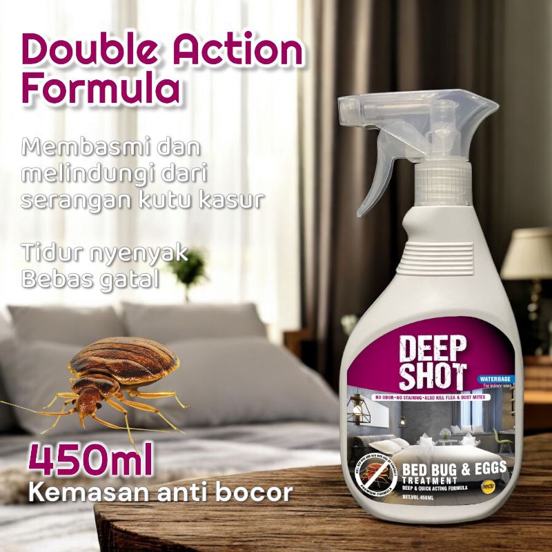 Jual DEEPSHOT Spray 450ml: Basmi Kutu Kasur Tunga Tumila Kutu Busuk Seketika | Shopee Indonesia