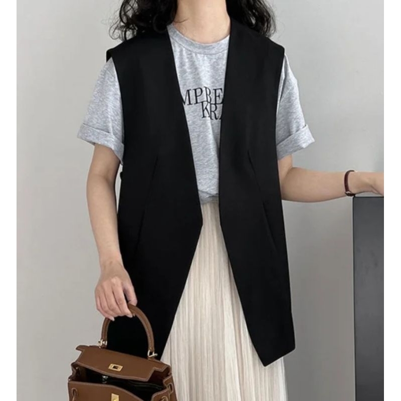 Jual RAQUELLA Vest Wanita model korea/Rompi/Bolero/Atasan Wanita | Shopee Indonesia