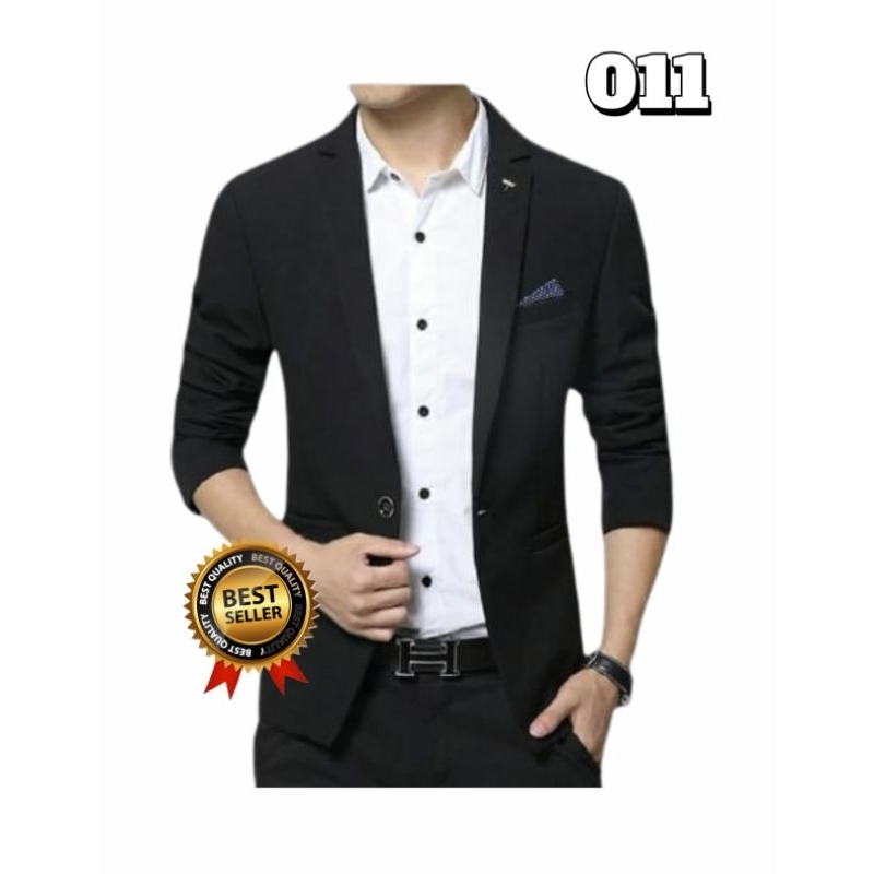 Jual Jas Pria Hitam Slim Fit Formal | Shopee Indonesia
