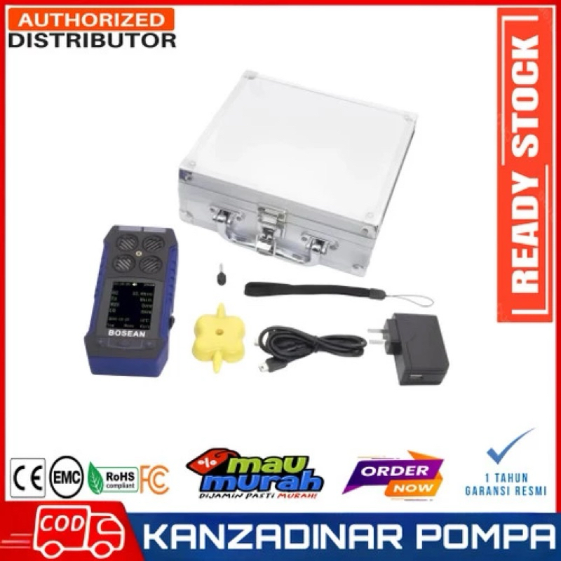 Jual Bosean Gas Detector BH4S 4 in 1 O2 CO H2S LEL BH-4S Monitor Tester ...