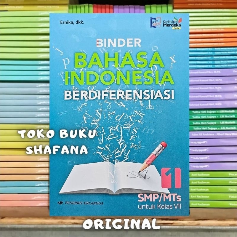 Jual Buku Binder Bahasa Indonesia Full Color Kelas 1 / 7 SMP Erlangga ...