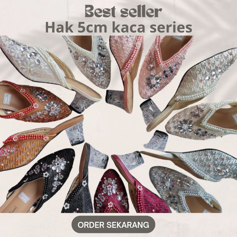 Jual TERMURAH sakura sendal kaca premium pengantin/wisuda/kondangan dan ...