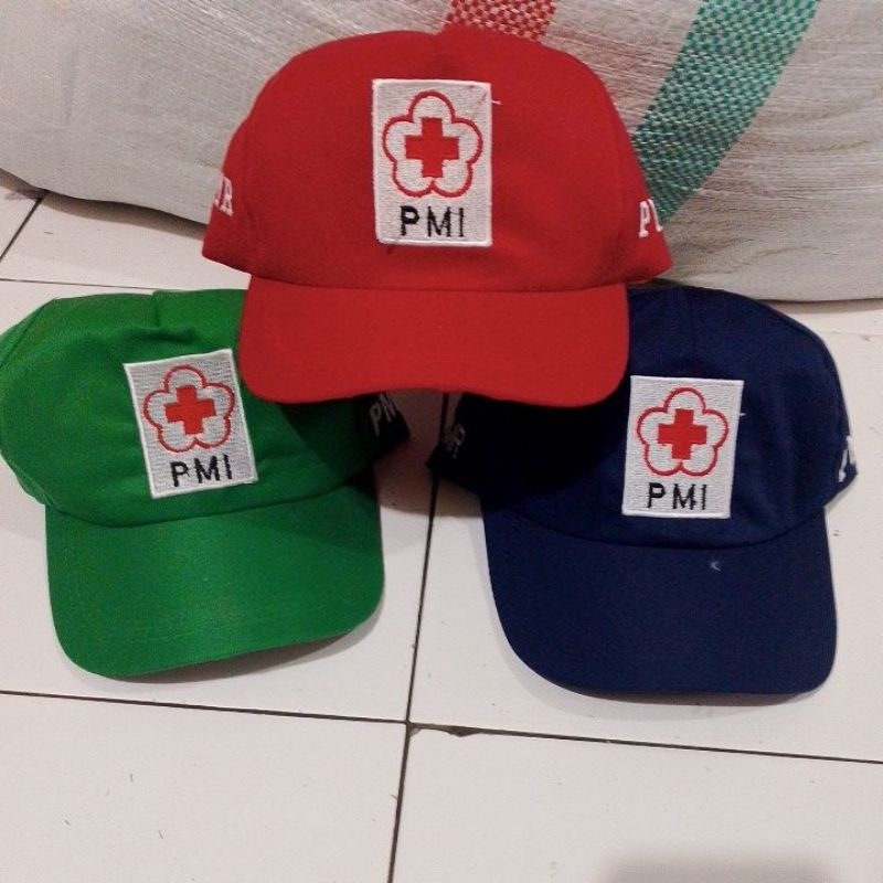 Jual TOPI PMI PALANG MERAH INDONESIA PMR PALANG MERAH REMAJA BIRU ...