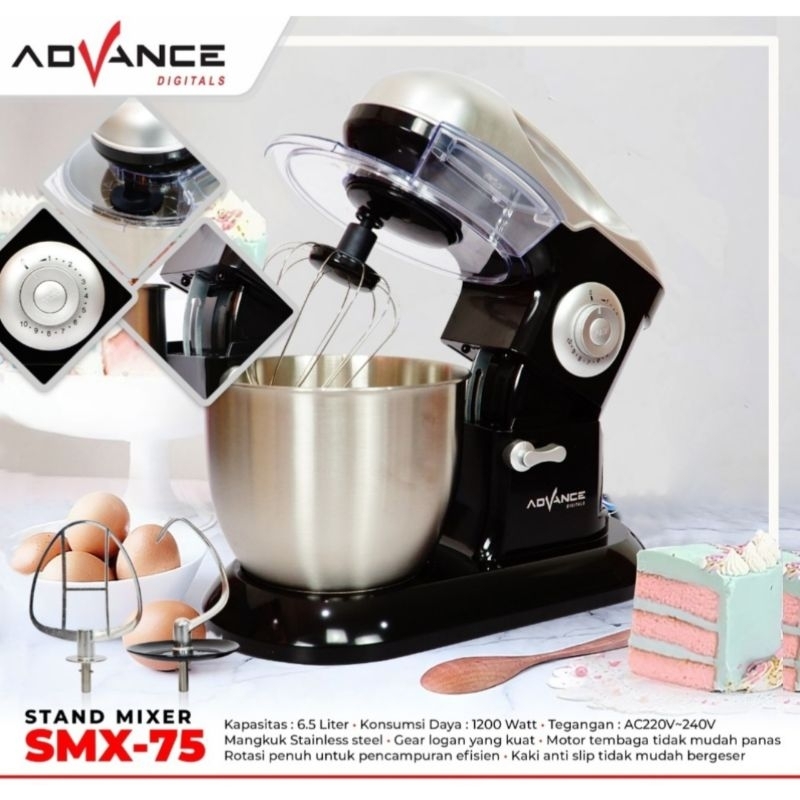 Jual ADVANCE STAND MIXER KAPASITAS 6.5 LITER SMX-75 | Shopee Indonesia
