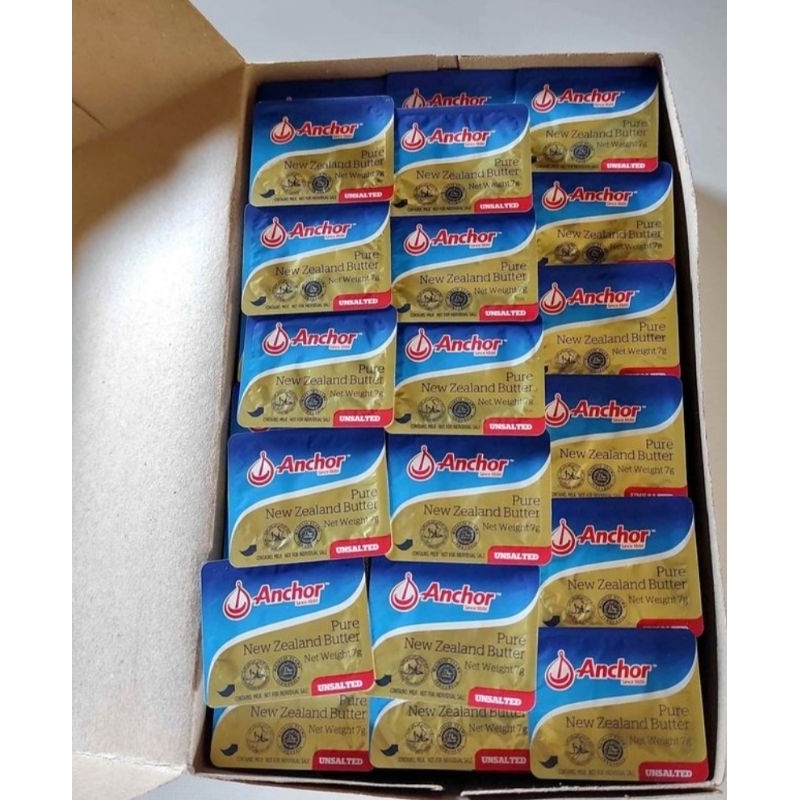 Jual Anchor Butter Unsalted Mini Portion 7gr x 100pcs | Shopee Indonesia
