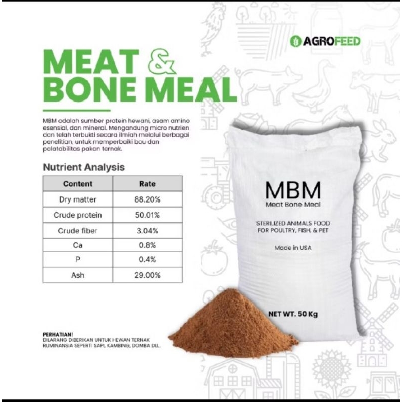 Jual MBM MEAT BONE MEAL / TEPUNG DAGING TULANG SAPI 1 KG | Shopee Indonesia