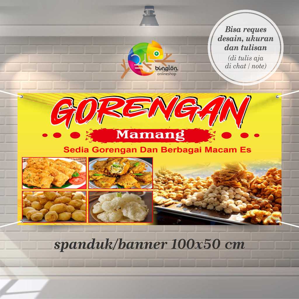 Jual Cetak Spanduk Banner Gorengan | Shopee Indonesia