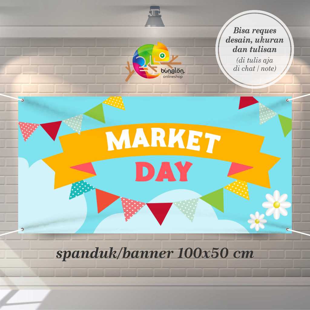 Jual Cetak Spanduk Banner Market Day | Shopee Indonesia