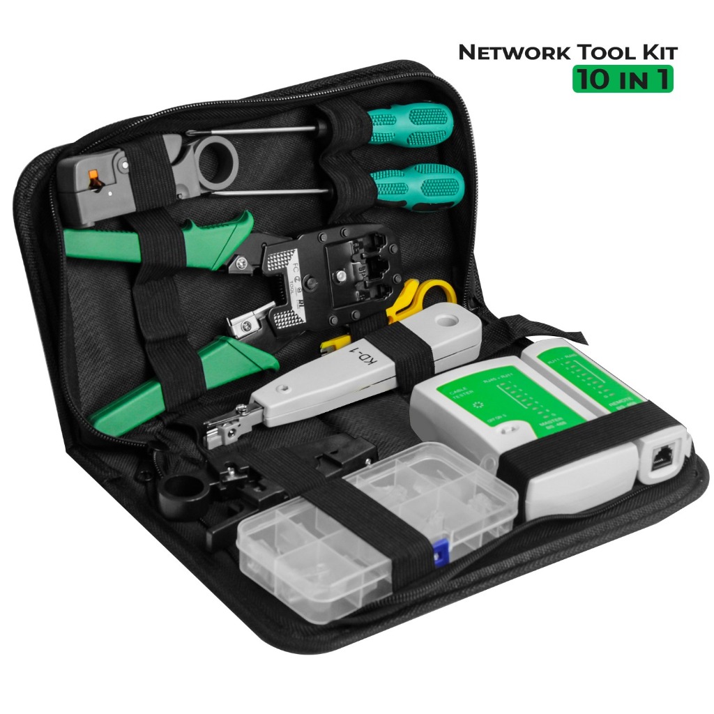 Jual Alat Servis Jaringan Tool Kit Network Repair Tang Crimping RJ45 ...