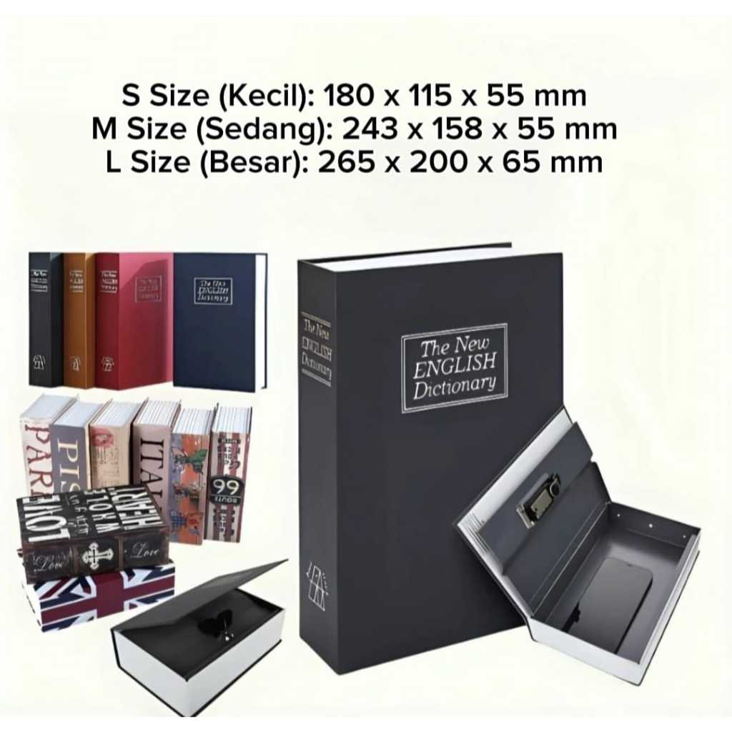 Jual Brangkas Brankas Berangkas Mini Kotak Penyimpanan Rahasia Buku ...