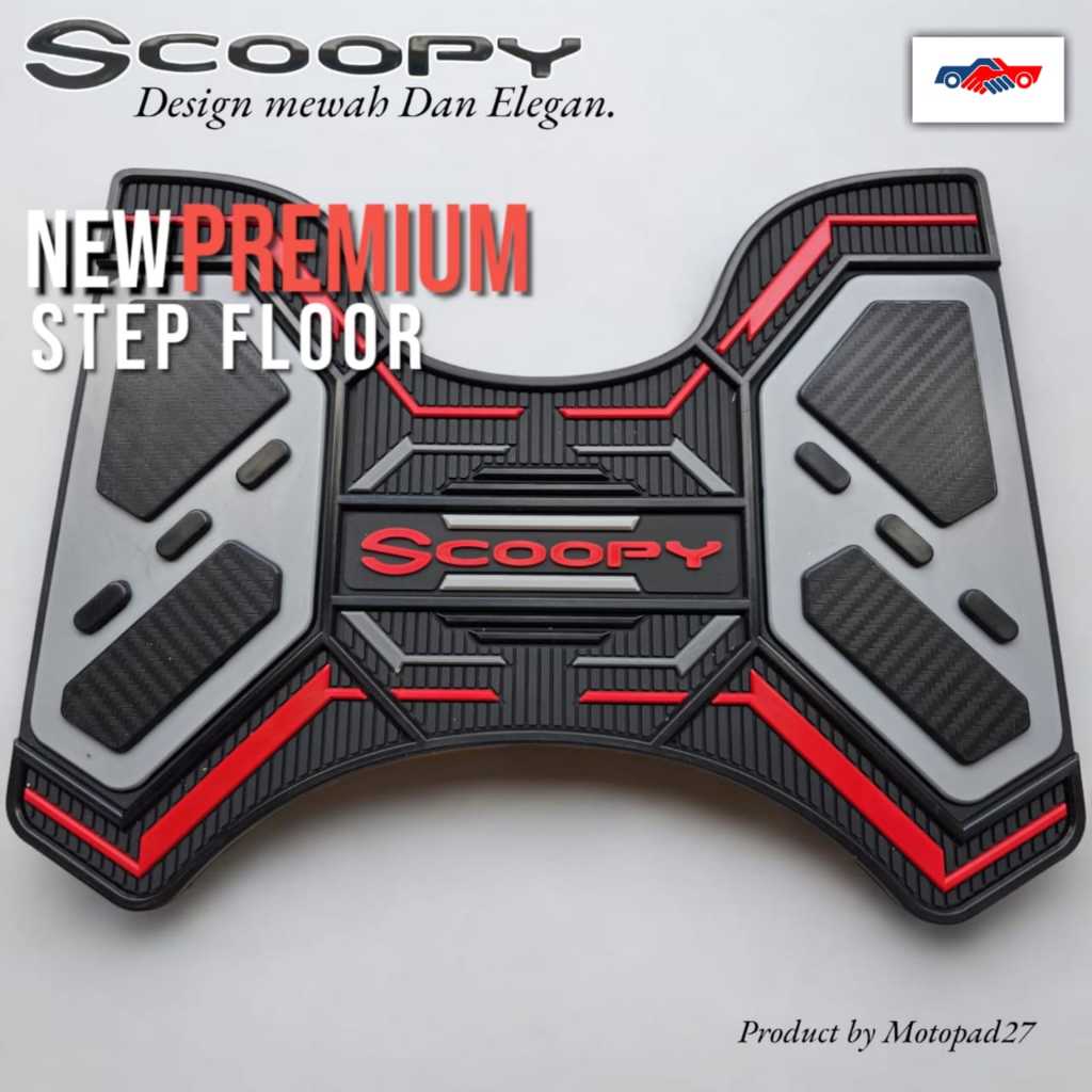 Jual karpet motor pijakan kaki NEW SCOOPY 2017-2025 motopad27 v1 dan v4 ...