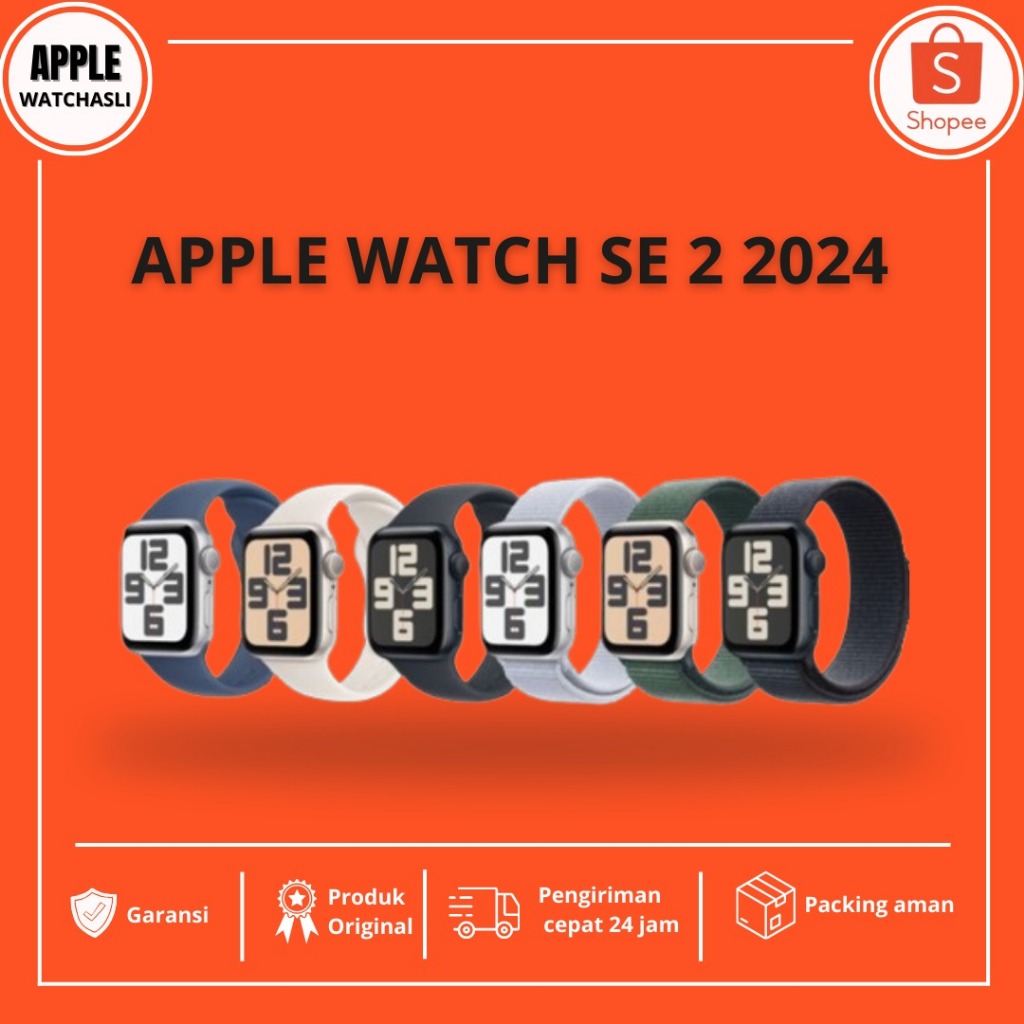 Jual Apple Watch SE 2 2024 40mm 44mm Silver Denim Midnight Starlight ...