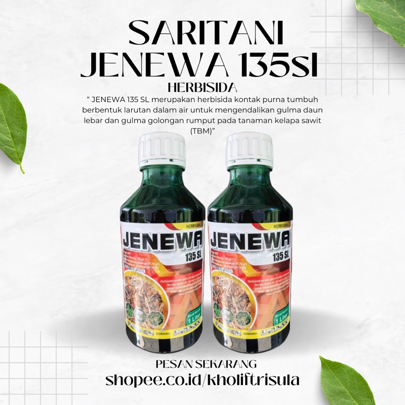 Jual Herbisida JENEWA 135sl 1 liter - pembasmi rumput liar dan gulma ...