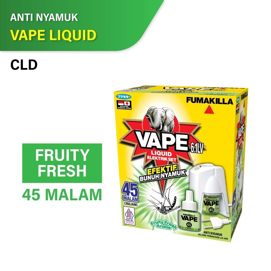 Jual GRATIS ALAT! Vape CLD Obat Nyamuk Liquid Refill 45 malam (Fruty ...