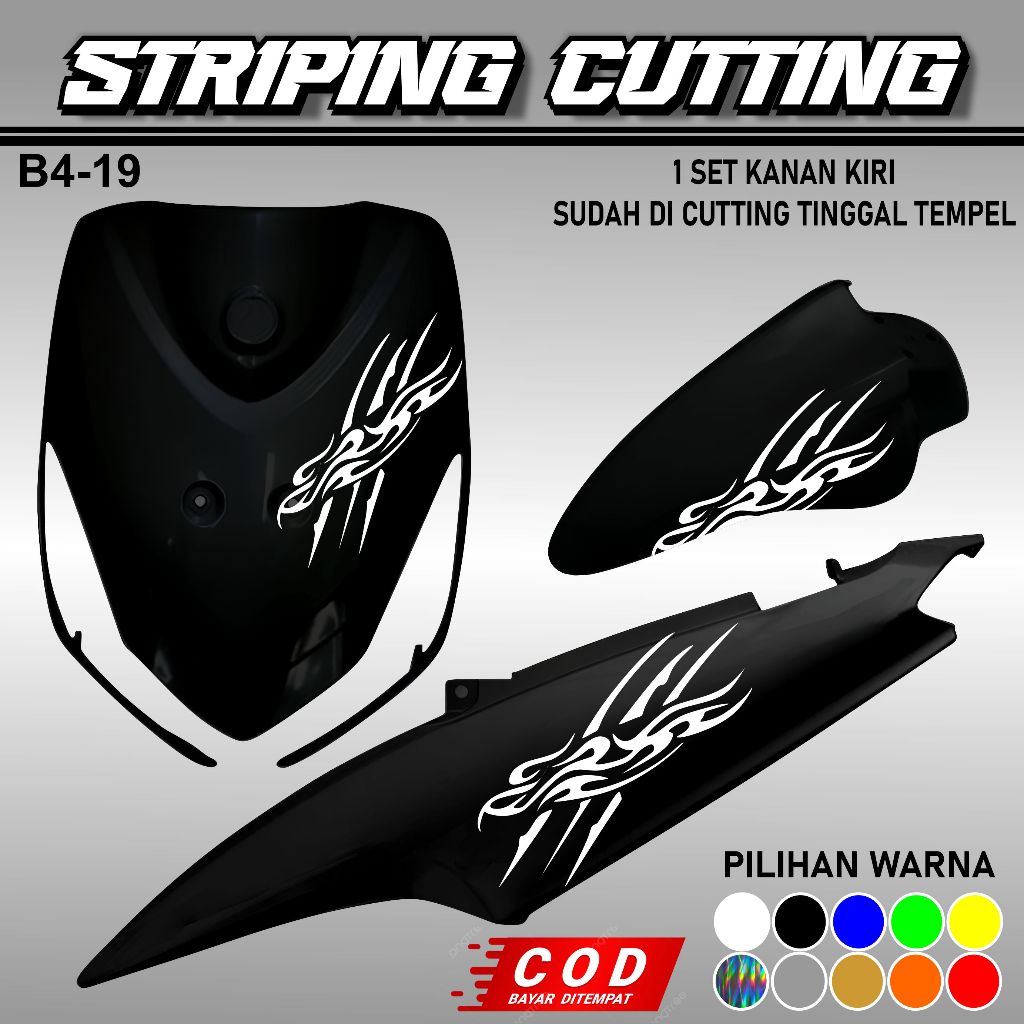 Jual striping cutting MIO SMAILE sticker motif BATIK motor mio smail ...