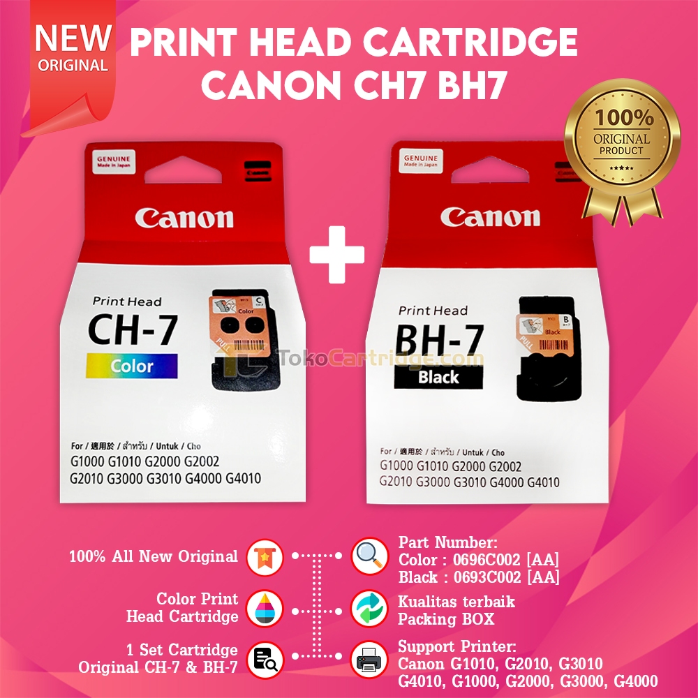 Jual Head Printer Canon BH7 Black CH7 Color CA91 CA 91 Ori G1000 G2000 ...