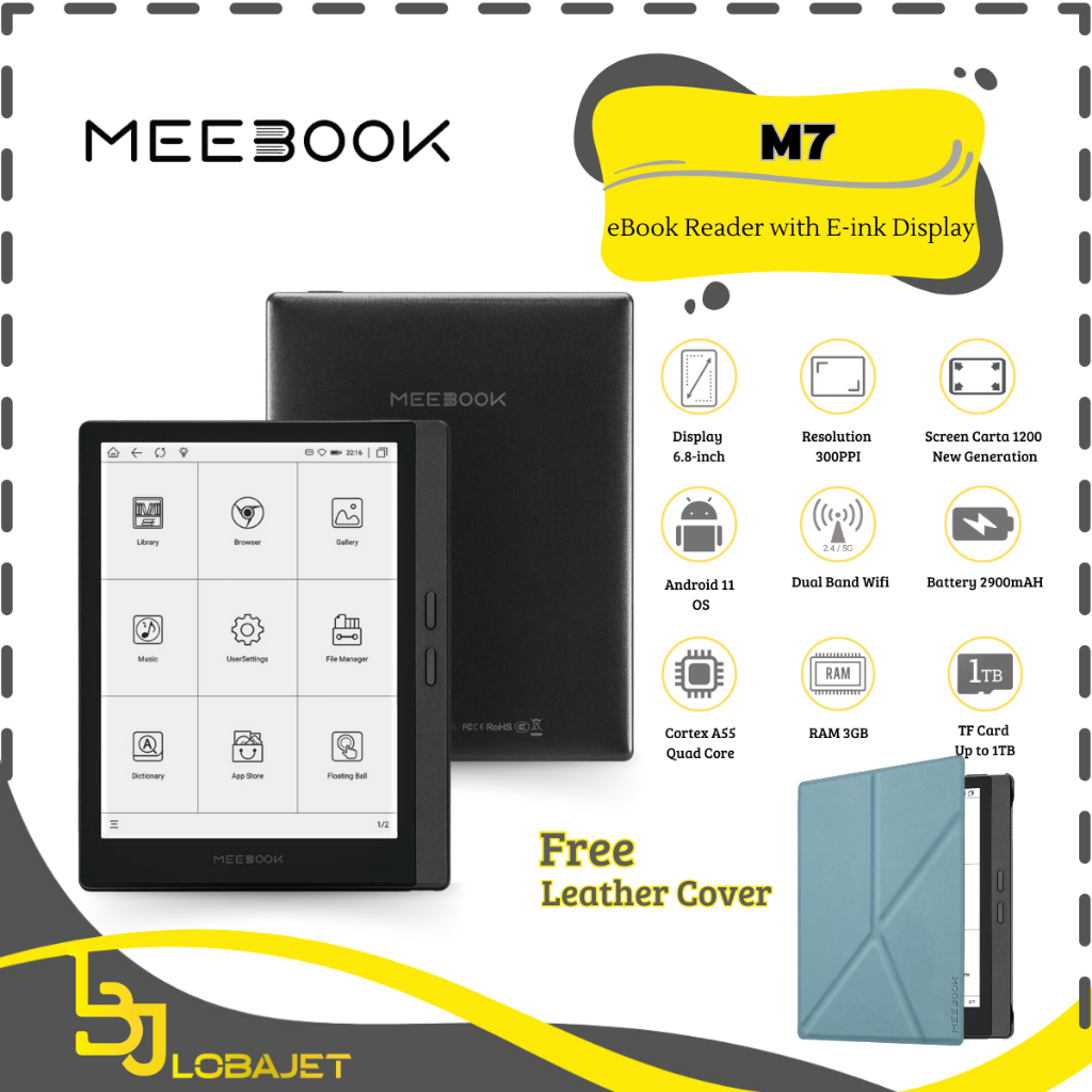 Jual MEEBOOK M7 - 6.8-inch eBook Reader with E-ink Display - Android 11 3GB RAM 2900mAh Battery ...