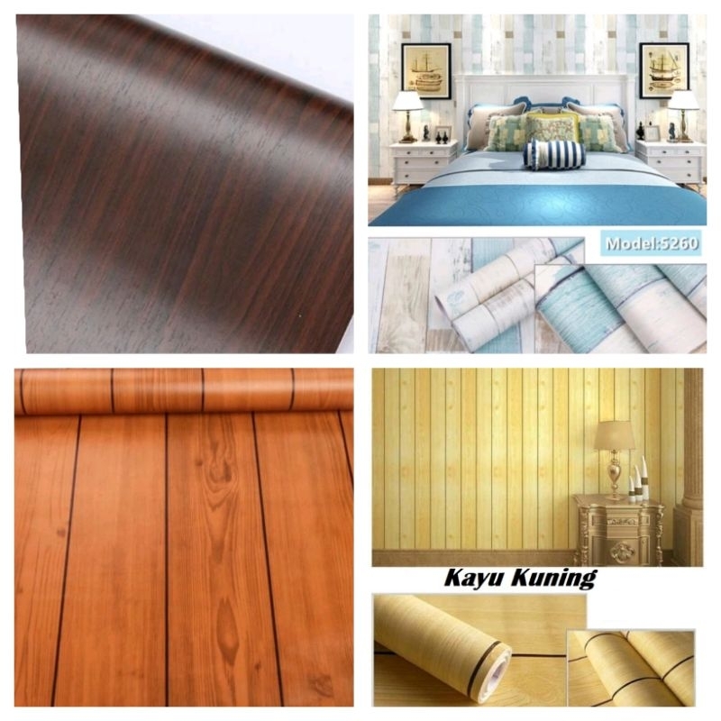Jual Wallpaper Kayu Sticker Meja Kayu Stiker Dinding Motif Kayu ...