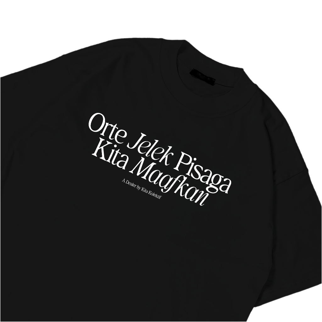 Jual Kaos Hitam Unisex Simple Tulisan Orte Jelek Putih | Shopee Indonesia