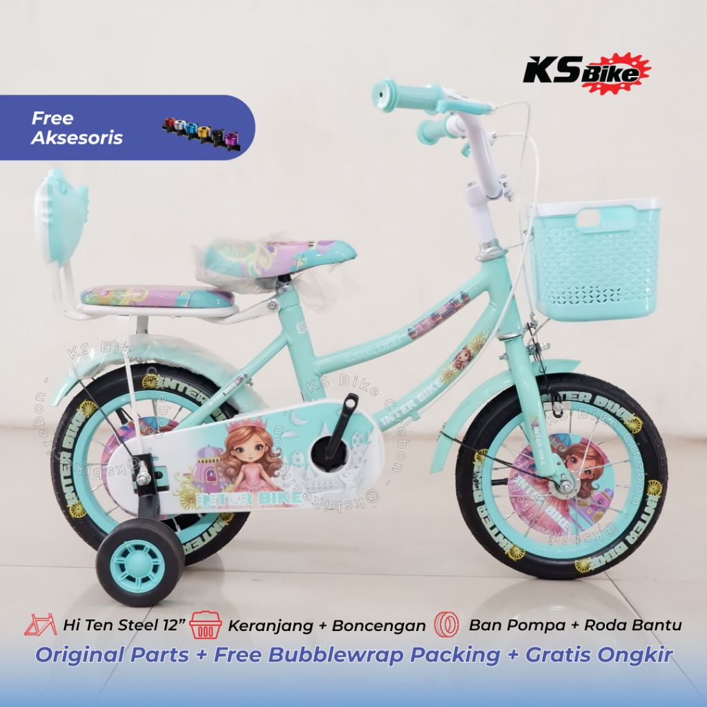 Jual Mini Interbike 12 Inc Sepeda Anak Perempuan Roda 3 Boncengan ...